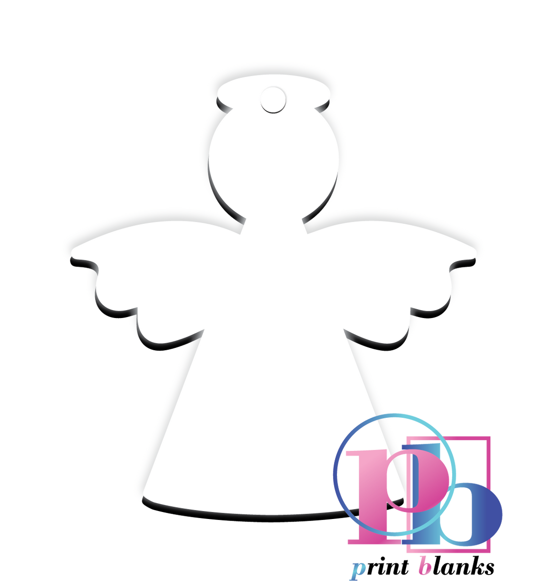 Clear Acrylic Angel Keyring – Print Blanks