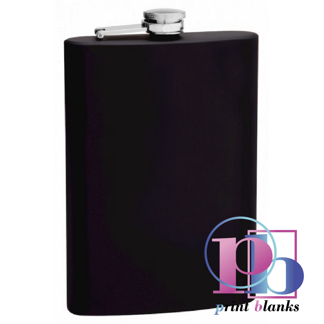 8oz Hip Flask - Black – Print Blanks